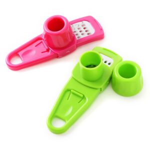 GMLSD 1PC Multi Functional Ginger Garlic Grinding Grater Planer Slicer, Cutter Cooking Tool Utensils Garlic Peeler Kitchen Accessories a/red / 14cm