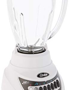 Oster BLSTEG7805W Glass Jar Blender, 220 Volts (Not for USA), 12 Speed 6-Cup, White