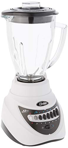 Oster BLSTEG7805W Glass Jar Blender, 220 Volts (Not for USA), 12 Speed 6-Cup, White