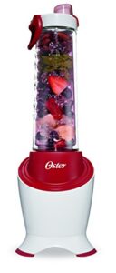 oster myblend pro series personal blender with condensation free bottle, travel clip and 4 reusable straws, red, blstpb2-wrd