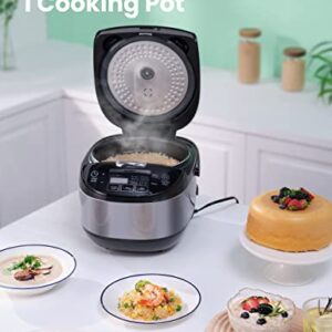 COMFEE' Rice Cooker, Japanese Large Rice Cooker with Fuzzy Logic Technology, 11 Presets, 10 Cup Uncooked/20 Cup Cooked, Auto Keep Warm, 24-Hr Delay Timer