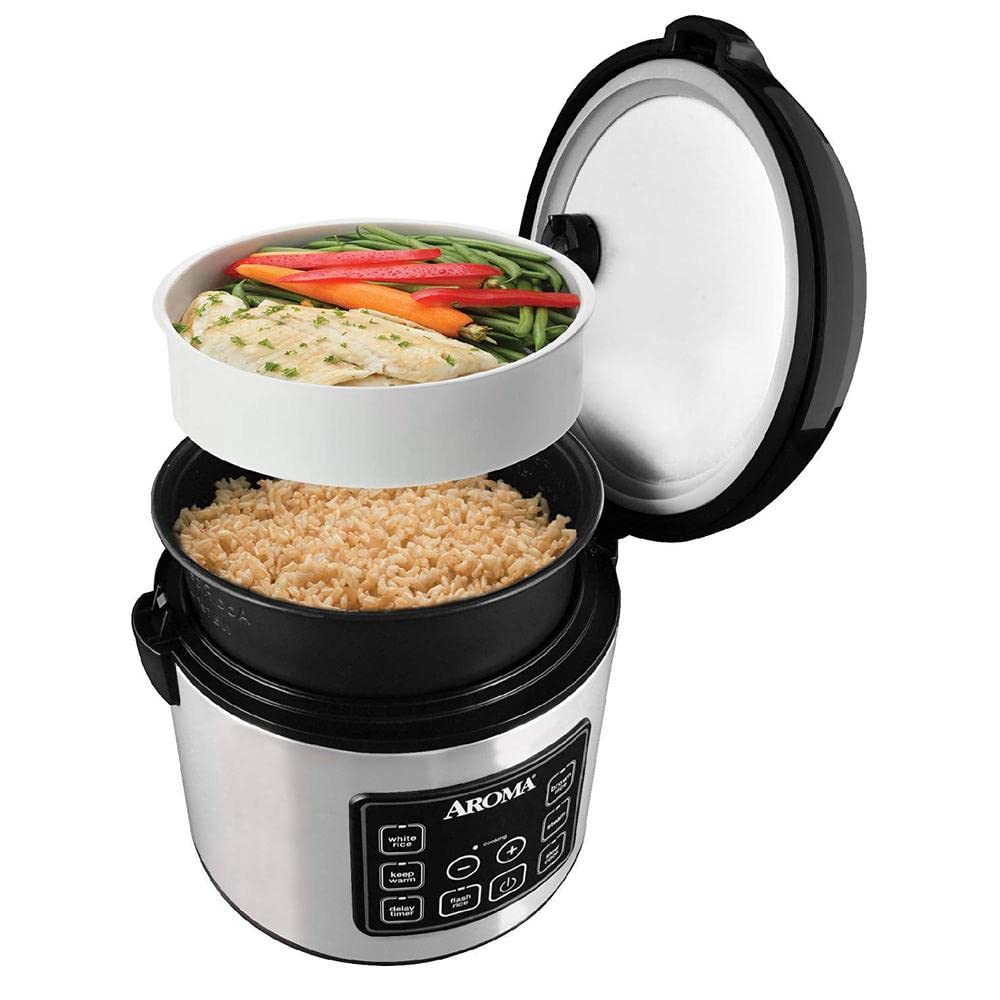 20-Cup (Cooked) Digital Rice Cooker and Food Steamer ARC-150SB (Renewed)