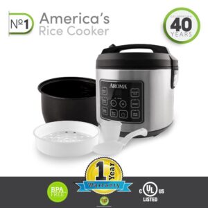 20-Cup (Cooked) Digital Rice Cooker and Food Steamer ARC-150SB (Renewed)