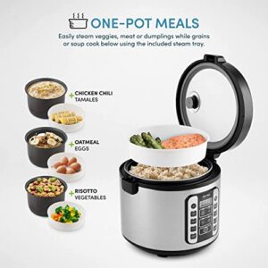 Aroma Housewares AROMA® Professional 20-Cup (Cooked) / 5Qt. Digital Rice Cooker, Steamer, and Slow Cooker Pot with 10 Smart Cooking Modes, Including Sauté-then-Simmer®