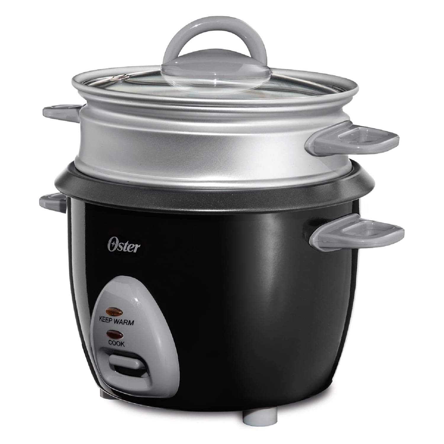 Oster 6-Cup Rice Cooker with Steam Tray, Black (CKSTRCMS65)