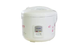 trc-08 cool touch 8-cup rice cooker and warmer with steam basket, white