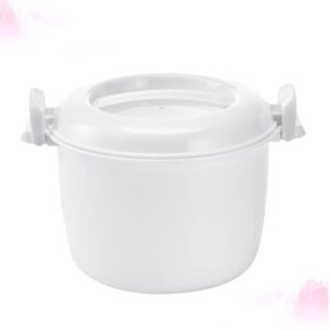 BESTonZON Microwave Rice Cooker Microwave Pressure Cooker Microwave cookware for Rice Microwave Cooker Bowl Insulated Round Lunch