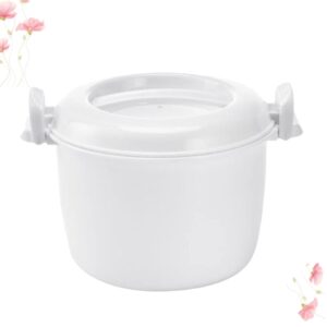 BESTonZON Microwave Rice Cooker Microwave Pressure Cooker Microwave cookware for Rice Microwave Cooker Bowl Insulated Round Lunch