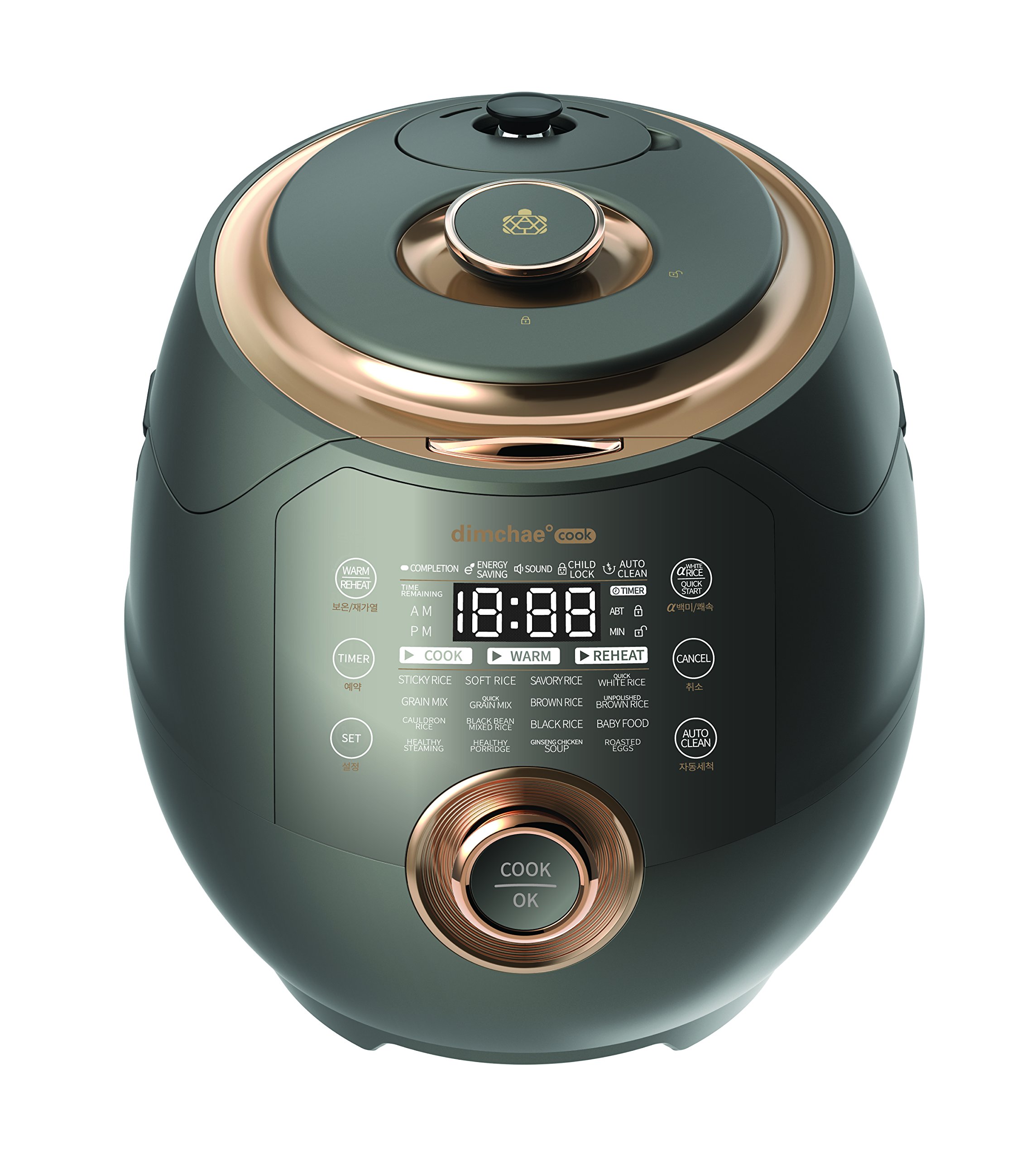 Dimchae Cook Induction Heating Pressure Rice Cooker 10 Cup (Bronze)