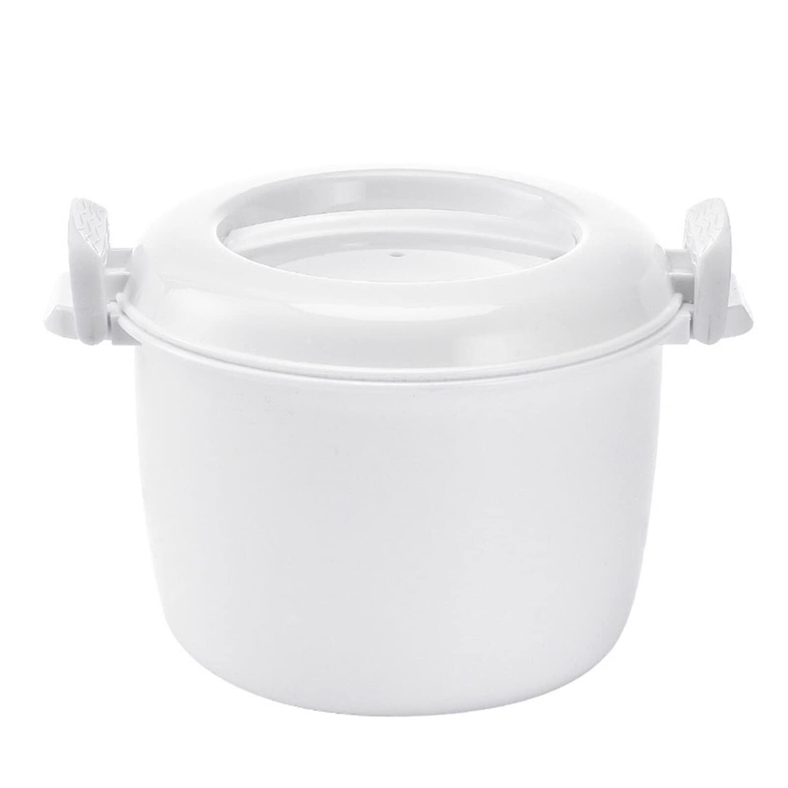 Microwave Rice Cooker Rice Steamer: Round Microwave Food Container Microwaveable Rice Pasta Cooker Microwave Rice Steamer for Rice Chicken Pasta