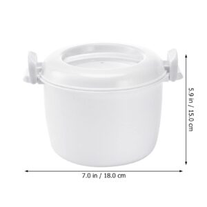 Microwave Rice Cooker Rice Steamer: Round Microwave Food Container Microwaveable Rice Pasta Cooker Microwave Rice Steamer for Rice Chicken Pasta