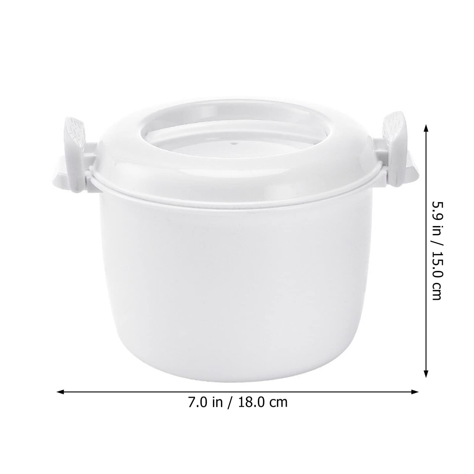 Microwave Rice Cooker Rice Steamer: Round Microwave Food Container Microwaveable Rice Pasta Cooker Microwave Rice Steamer for Rice Chicken Pasta