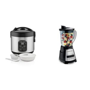 hamilton beach digital programmable rice cooker & food steamer (37518) and hamilton beach wave action blender (58148a)