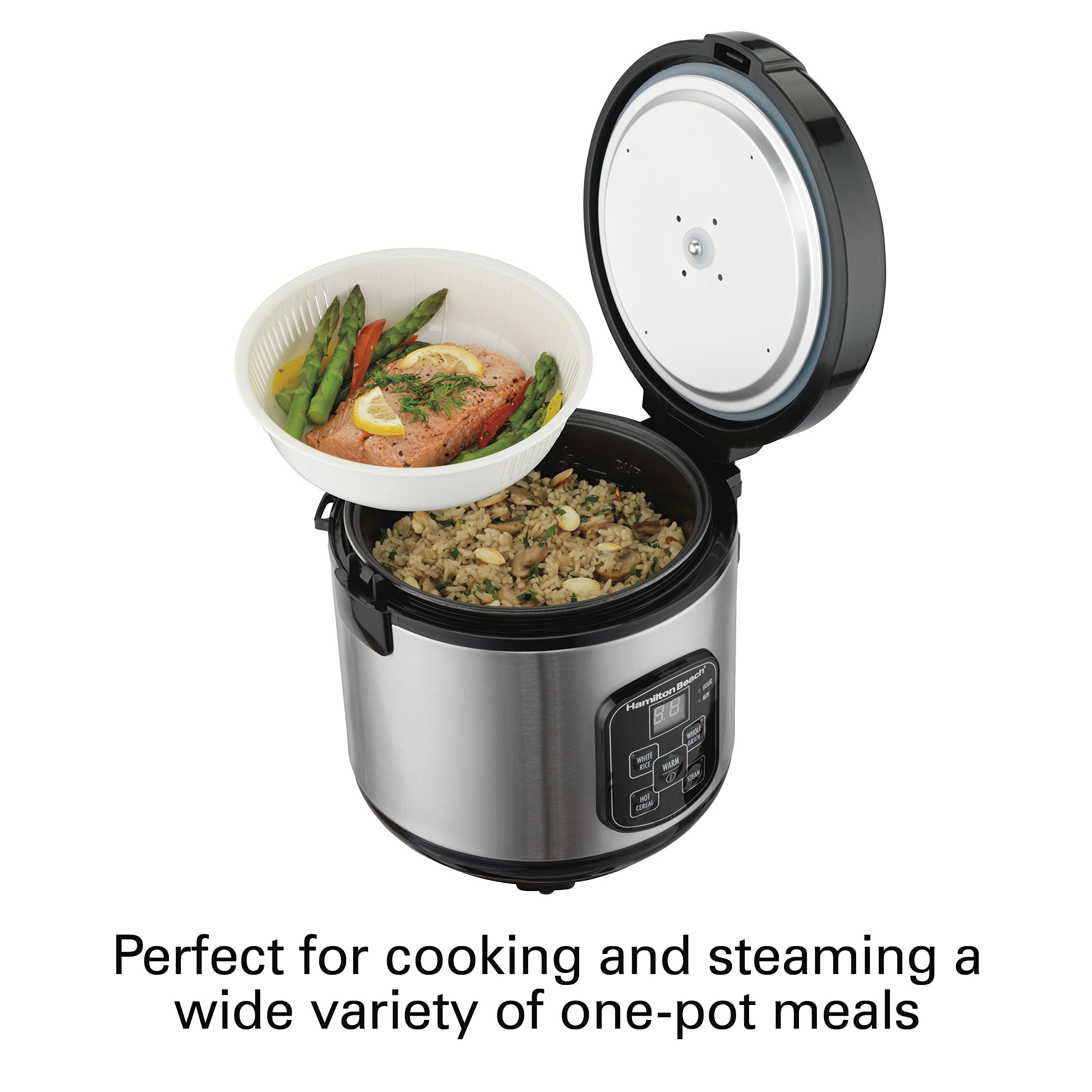 Hamilton Beach Digital Programmable Rice Cooker & Food Steamer (37518) and Hamilton Beach Wave Action Blender (58148A)