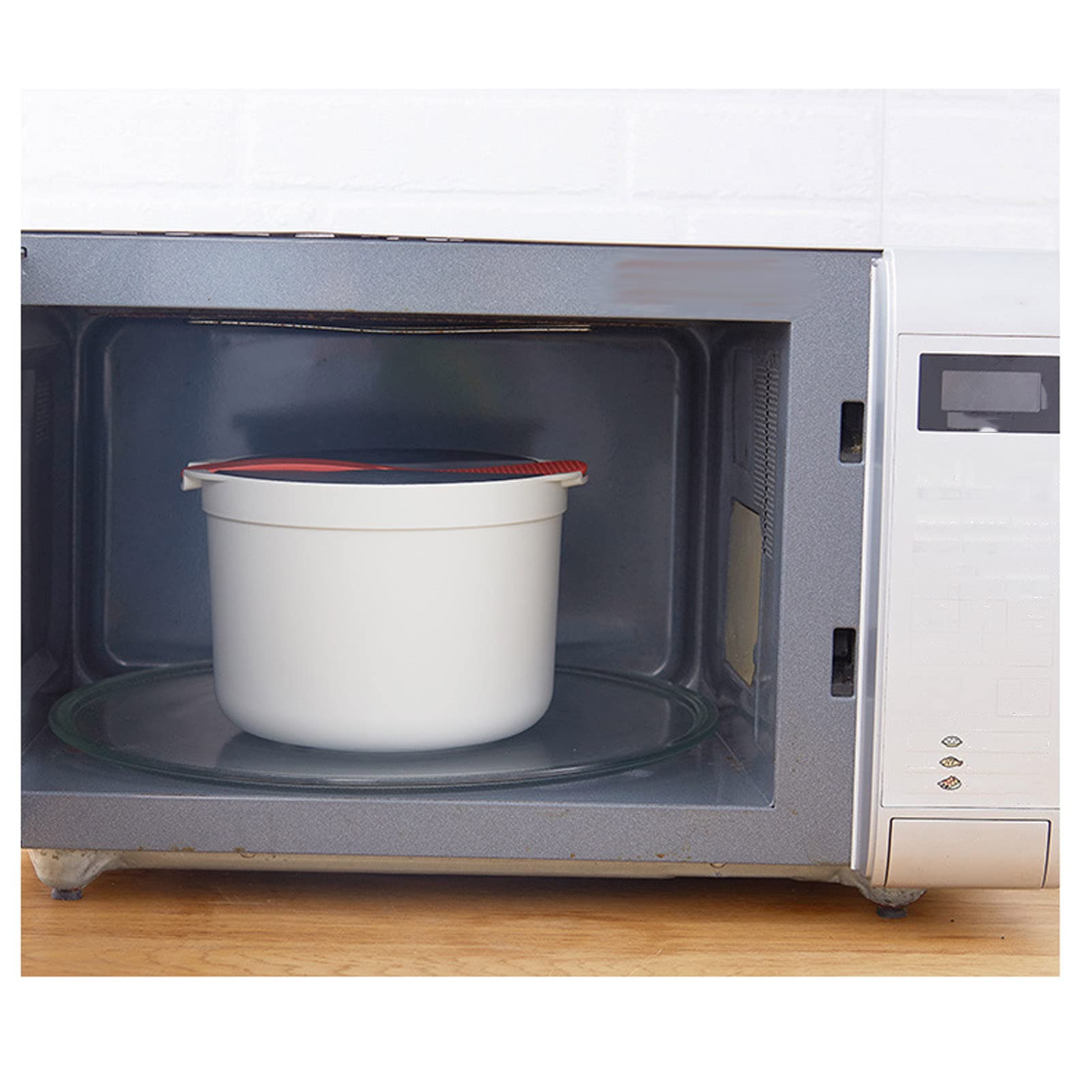 Microwave Rice Cooker, Portable Oven Rice Cooker High Temperature Resistant Household Steam Pot Multifunctional Rice Steamer