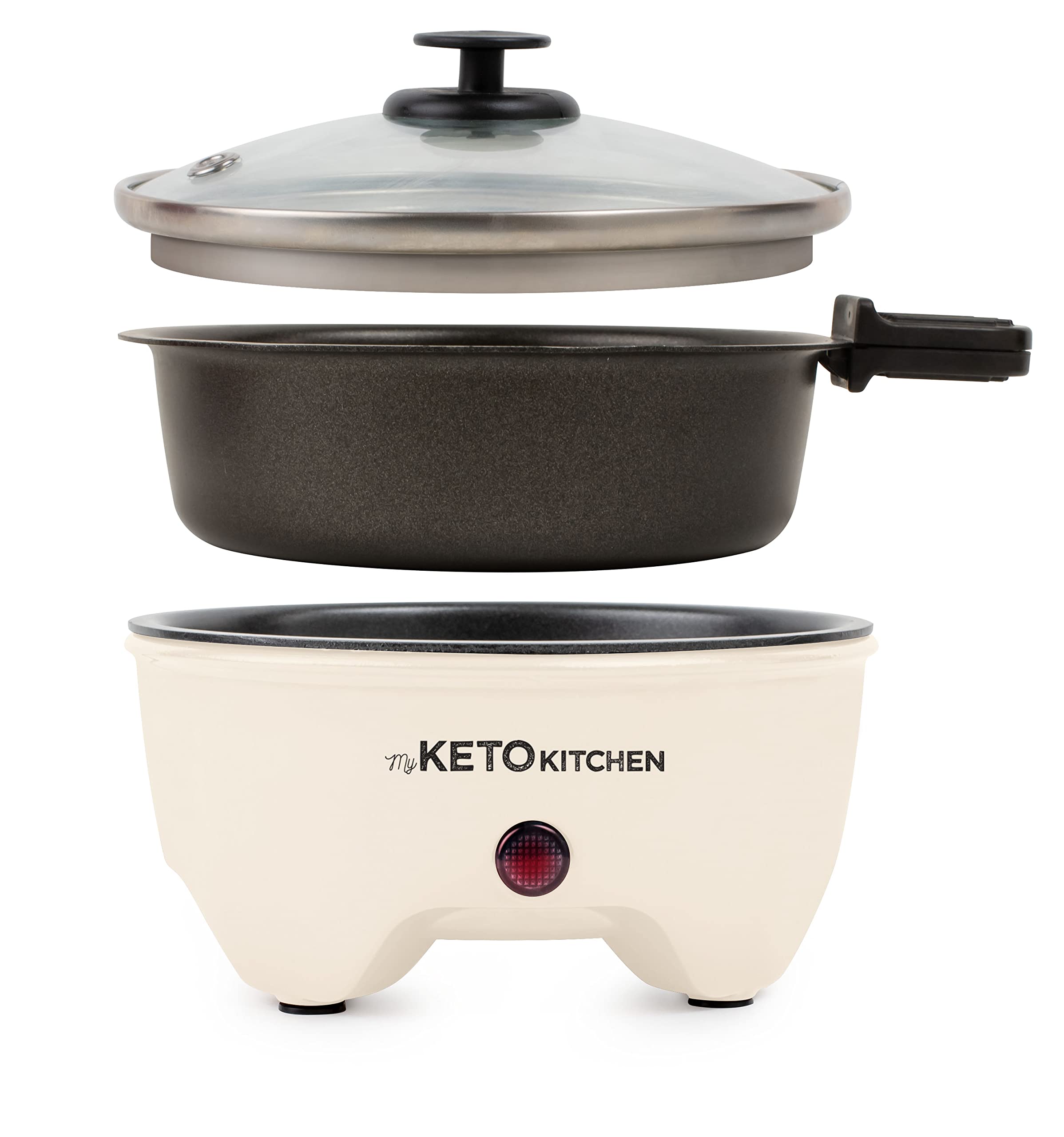 Nostalgia My Keto Kitchen Personal Multi-Cooker, Perfect for Healthy & Low-Carb Diets, Cauliflower Rice, Stir frys, Soups, Omelets