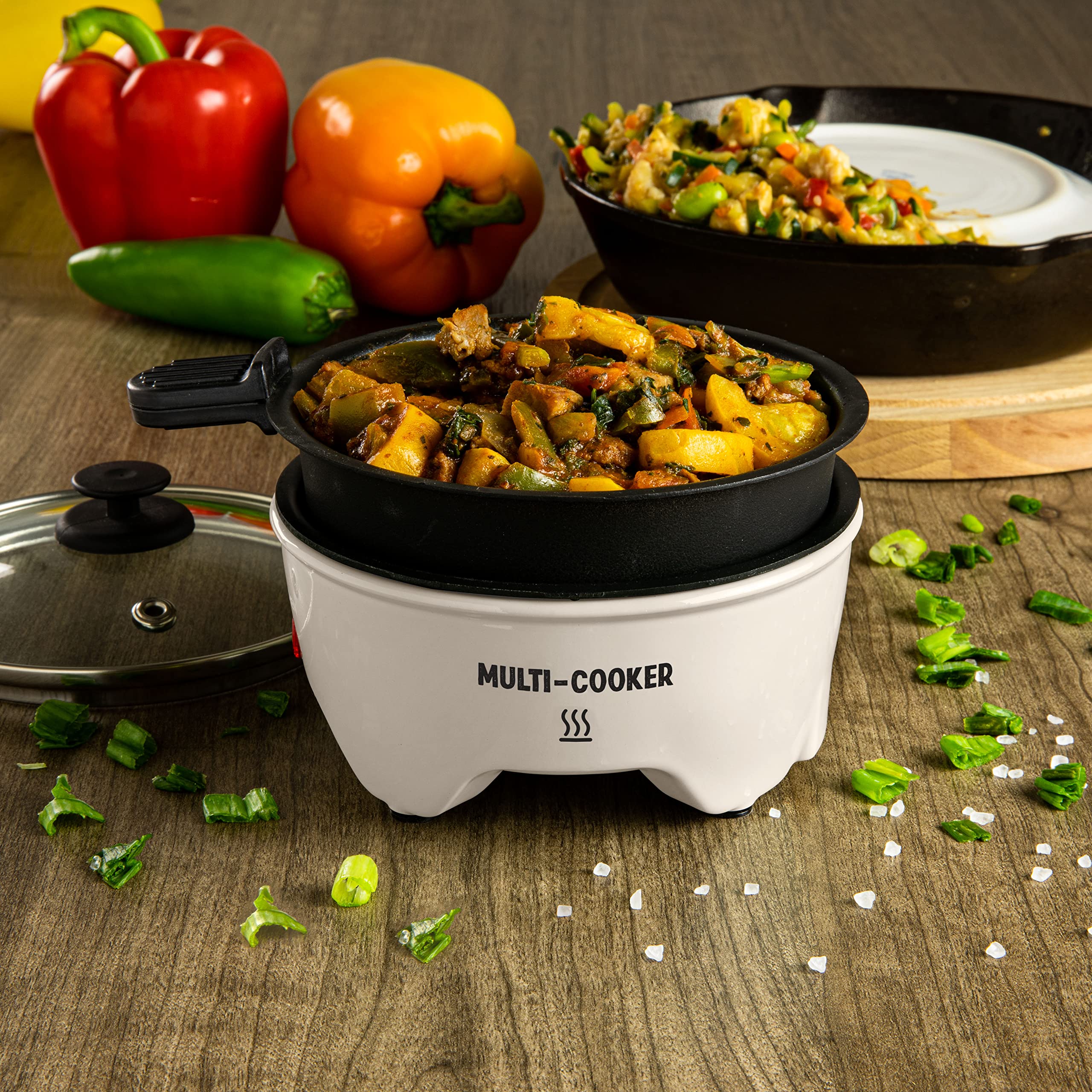 Nostalgia My Keto Kitchen Personal Multi-Cooker, Perfect for Healthy & Low-Carb Diets, Cauliflower Rice, Stir frys, Soups, Omelets