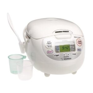 Zojirushi NS-ZCC10 Neuro Fuzzy Rice Cooker and Warmer with 9.5-inch Rice Washing Bowl Bundle (2 Items)