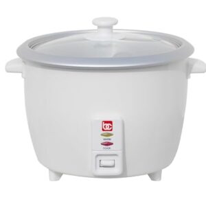 Bene Casa - Rice Cooker with Glass Lid - Includes Nonstick Aluminum Inner Pot and a 12 Hour Keep Warm Feature - Cooks Up to 12 Cups of Rice (6 Cups Uncooked)