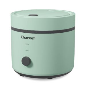 CHACEEF Rice Cooker 3-Cups Uncooked, 1.5L Small Rice Cooker & CHACEEF Travel Electric Kettle, 350ml Small Portable Kettle with 304 Stainless Steel