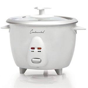 Continental Electric CE23201 6 Cooker, uncooked rice, 3-Cup (Cooked), White