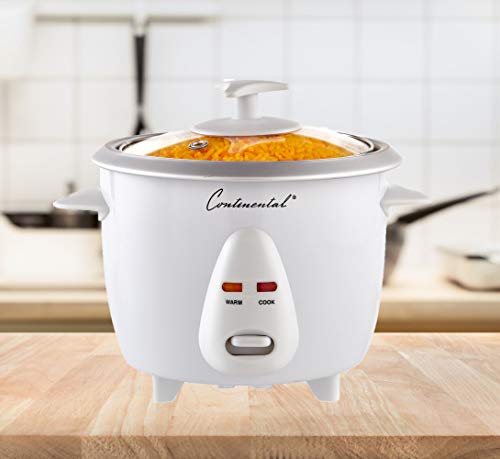 Continental Electric CE23201 6 Cooker, uncooked rice, 3-Cup (Cooked), White