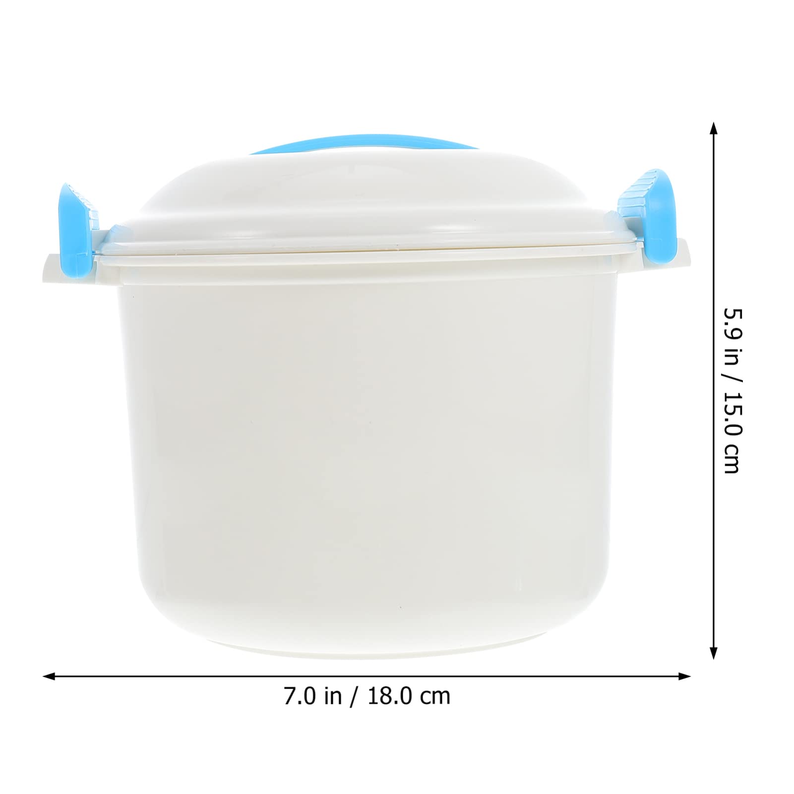 UPKOCH Microwave Vegetable Steamer Microwave Rice Cooker Plastic Microwave Cookware Steamer Round Microwave Food Container for Rice Chicken Pasta Vegetables 18X18X15CM Micro Rice Cooker