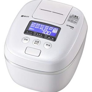 Tiger JPC-G100 WA Pressure IH rice cooker (Simmered 5.5 ml) Airy White 360 ° design variable W pressure IH Japan Domestic