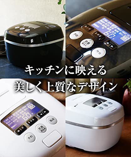 Tiger JPC-G100 WA Pressure IH rice cooker (Simmered 5.5 ml) Airy White 360 ° design variable W pressure IH Japan Domestic