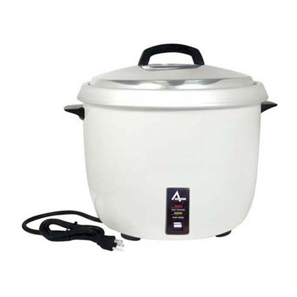 Adcraft RC-0030 Premium 30-Cup Commercial Electric Rice Cooker, 1650-1800w, 110-120v, NSF, Stainless Steel,Clear