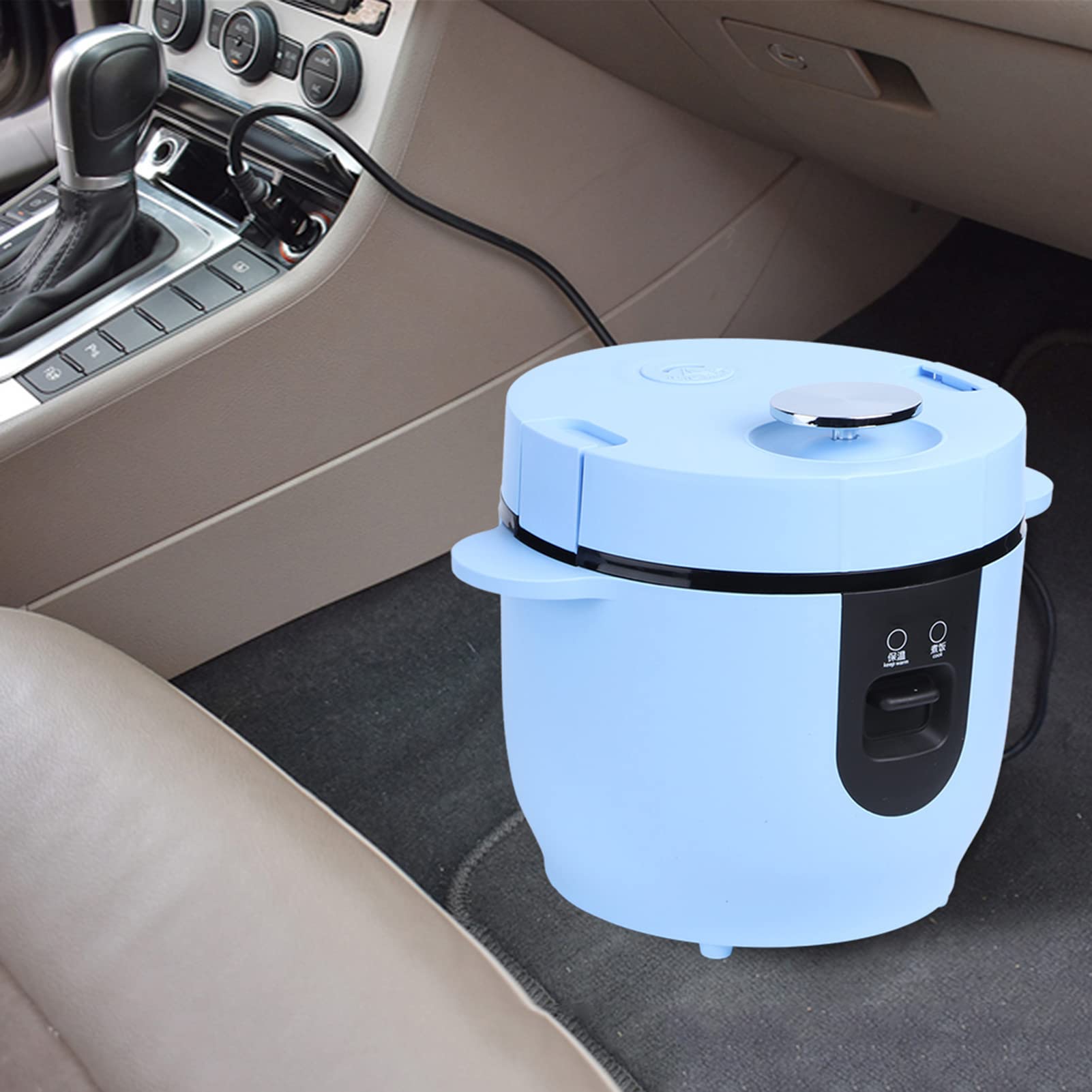 Electric Rice Cooker, 2L Car Rice Cooker Food Grade Portable Prevent Leakage for 24V Car