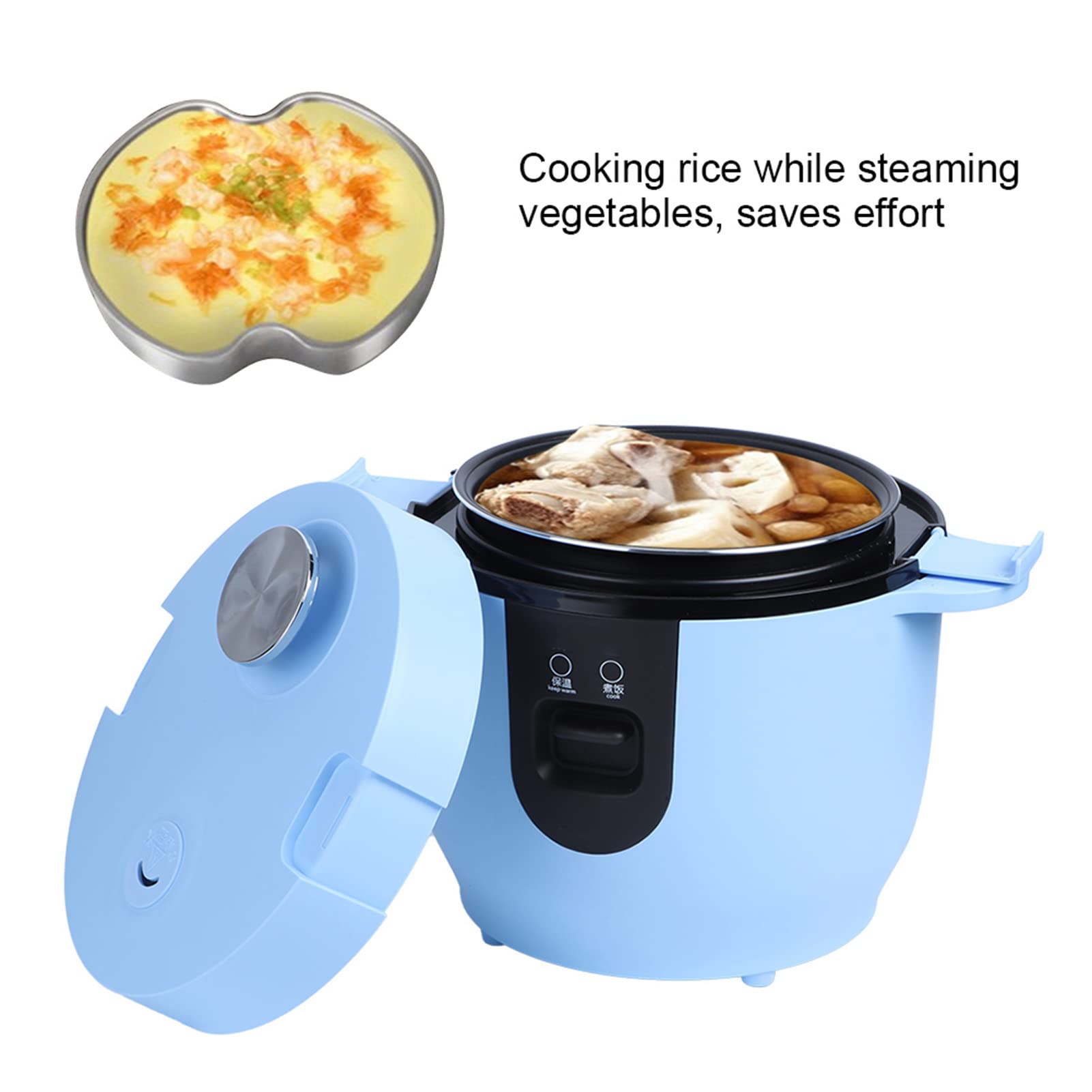 Electric Rice Cooker, 2L Car Rice Cooker Food Grade Portable Prevent Leakage for 24V Car