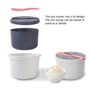 Kitchen Cookware, Rice Cooker Kitchen Supplies 2-Layer for Microwave Oven