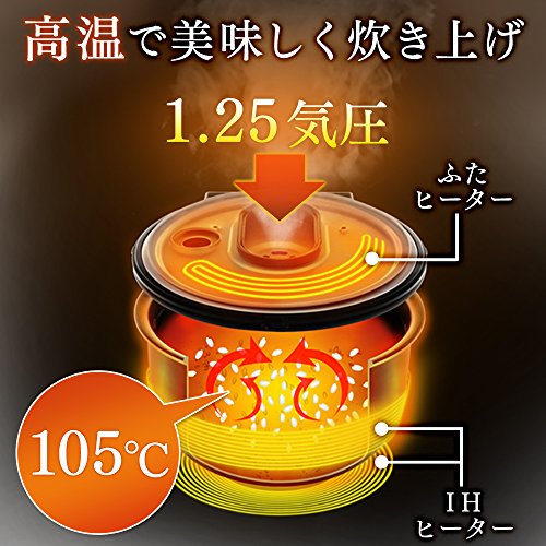 Iris Ohyama rice cooker pressure IH formula 5.5 Go brand cook divided function with rice shop taste RC-PA50-B