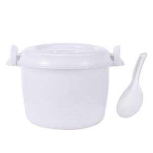 chyoo microwave rice steamer cooker with rice paddle microwave food container white small one size