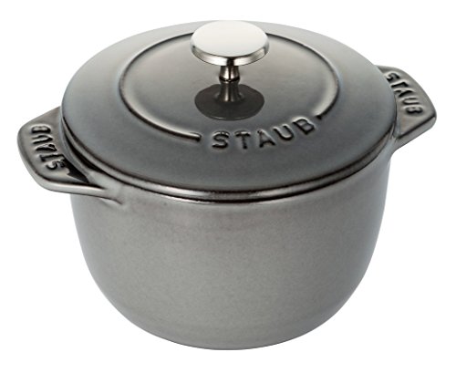 Staub 40509-702 La Cocotte de Gohan, Gray, S, 4.7 inches (12 cm), Rice Cooker, 1 Cup, Cast Enamel, Pot, Rice Cooker, Authentic Japanese Product