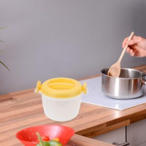 Microwave Rice Cooker, Microwave Steamer Bowl Pasta Cooker Noodle Fish Vegetable Veggie Steaming Bowl for Soup Rice Chicken 20x15.5cm (Random Color)