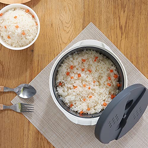 Hoopoocolor 2L Microwave Rice Cooker, with Rice Scoop, Lid, Strainer and Steaming Pot, BPA Free, Dishwasher Safe, Food Grade PP Rice Cooker Set, Steams Rice Perfection Every Time(No Bowl)(Green)