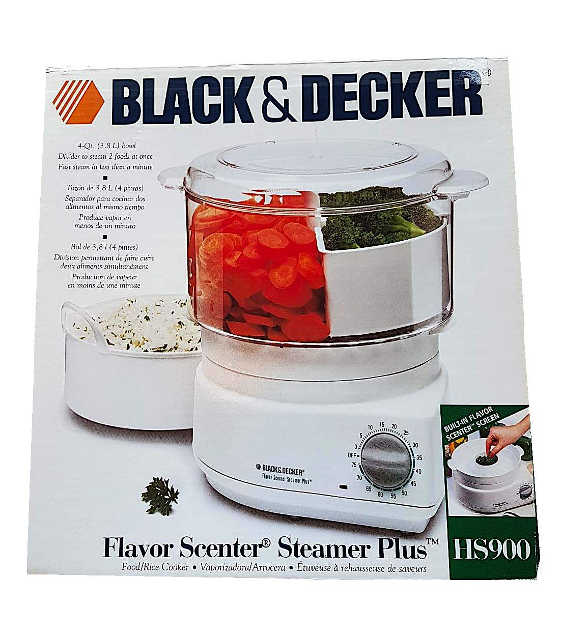 Black and Decker HS900 Flavor Steamer Plus Rice and Vegetable Cooker