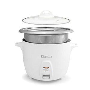 10-cup Rice Cooker With Stainless Steel Pot Silver White Ready Indicator Light