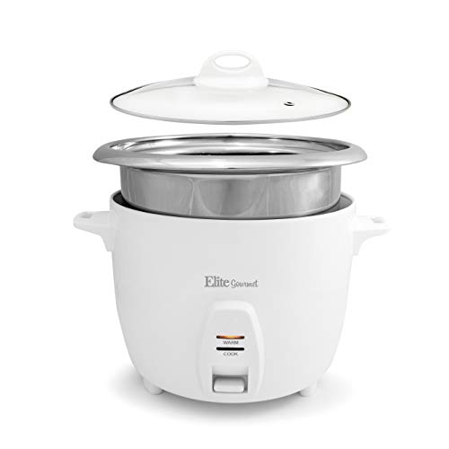 10-cup Rice Cooker With Stainless Steel Pot Silver White Ready Indicator Light