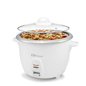 10-cup Rice Cooker With Stainless Steel Pot Silver White Ready Indicator Light