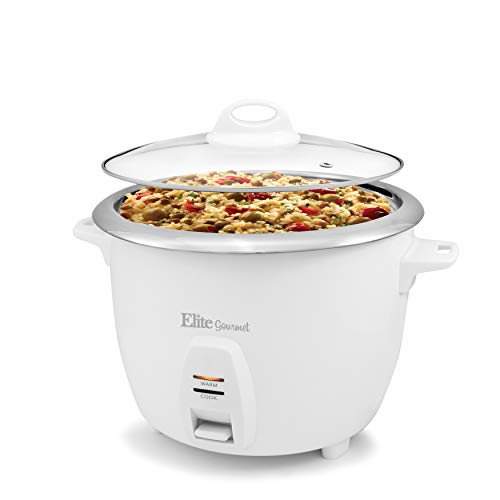 10-cup Rice Cooker With Stainless Steel Pot Silver White Ready Indicator Light