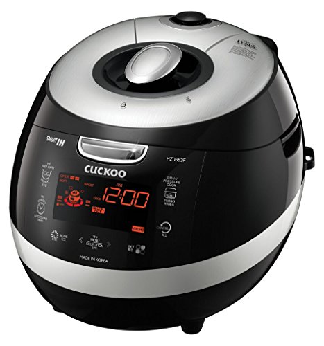 Cuckoo CRP-HZ0683FR Multifunctional and Programmable Electric Induction Heating Pressure Rice Cooker, Fuzzy Logic and Intelligent Cooking Algorithm – 6 Cups, Red