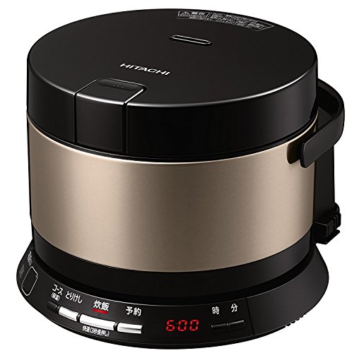 HITACHI IH Rice Cooker Ohitsu-Gozen 2.0 Go (300g / 10.5oz), Brown-Gold, RZ-WS2M N