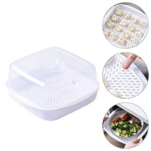 Rice Container Microwave Heating Microwave Cooker with Lid for Steaming Bread Bun Dumpling Fish Dumpling