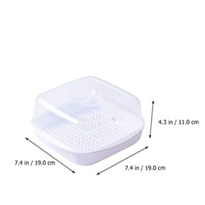 Rice Container Microwave Heating Microwave Cooker with Lid for Steaming Bread Bun Dumpling Fish Dumpling