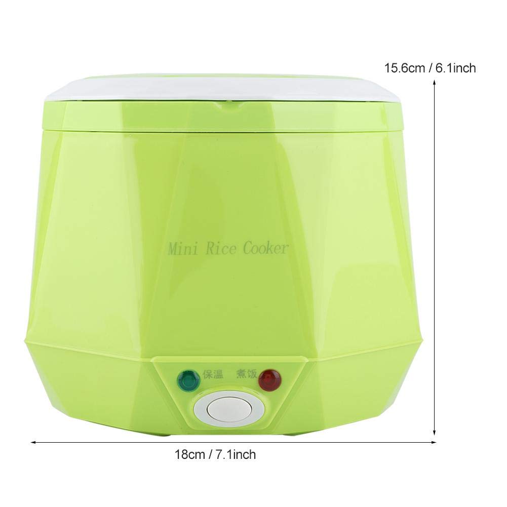 Electric Rice Cooker for Truck,24V 140W 1.6 L Electric Portable Multifunctional Rice Cooker Food Steamer for Home Truck(green)