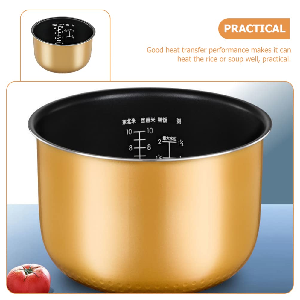 BESTonZON Inner Cooking Pot for Rice Cooker and Instant-Pot Use Rice Cooker Liner Non- stick Rice Cooking Container Rice Maker Accessories for Rice Maker Cooker 3L