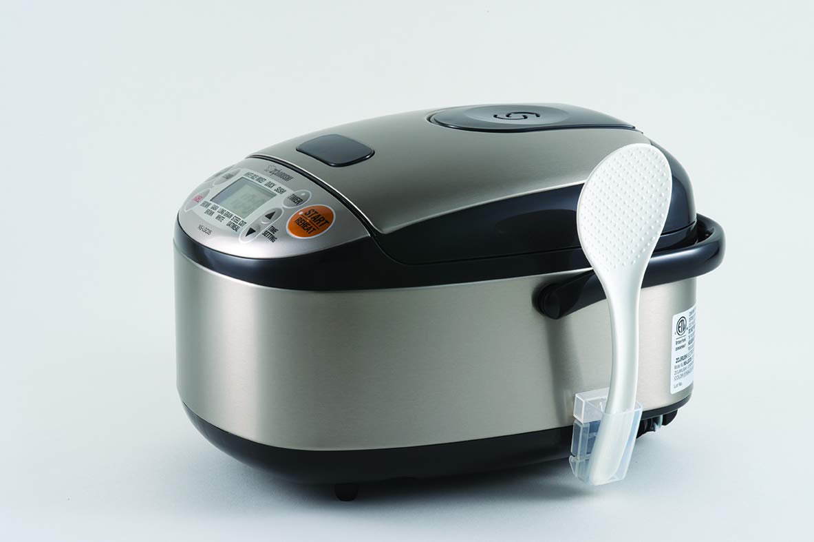 Zojirushi EP-PFC20HA Electric Skillet and Zojirushi NS-LGC05XB Micom Rice Cooker & Warmer Bundle